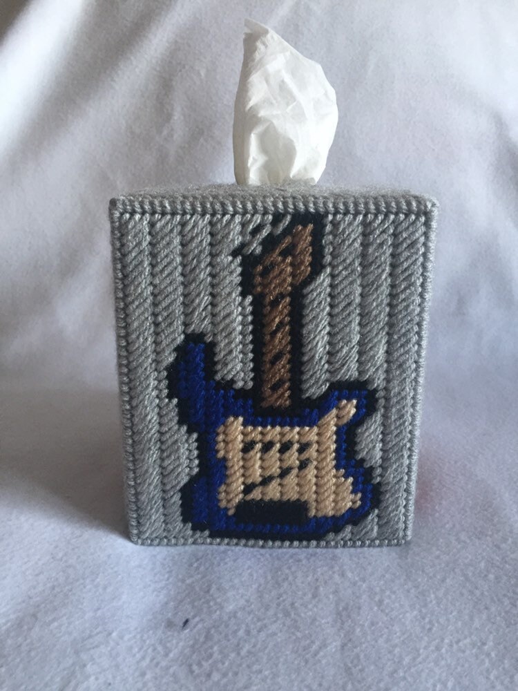 Guitar Music Plastic Canvas Tissue Box Cover Tissue | Etsy