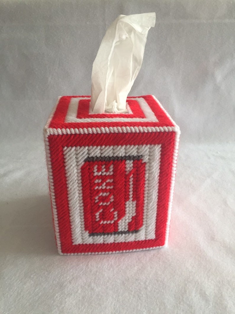 Coke Coca-cola Plastic Canvas Tissue Box Cover Tissue - Etsy