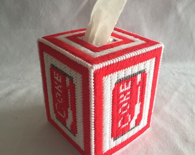 Coke Coca-cola - Plastic Canvas Tissue Box Cover - Tissue Topper - TBC ...