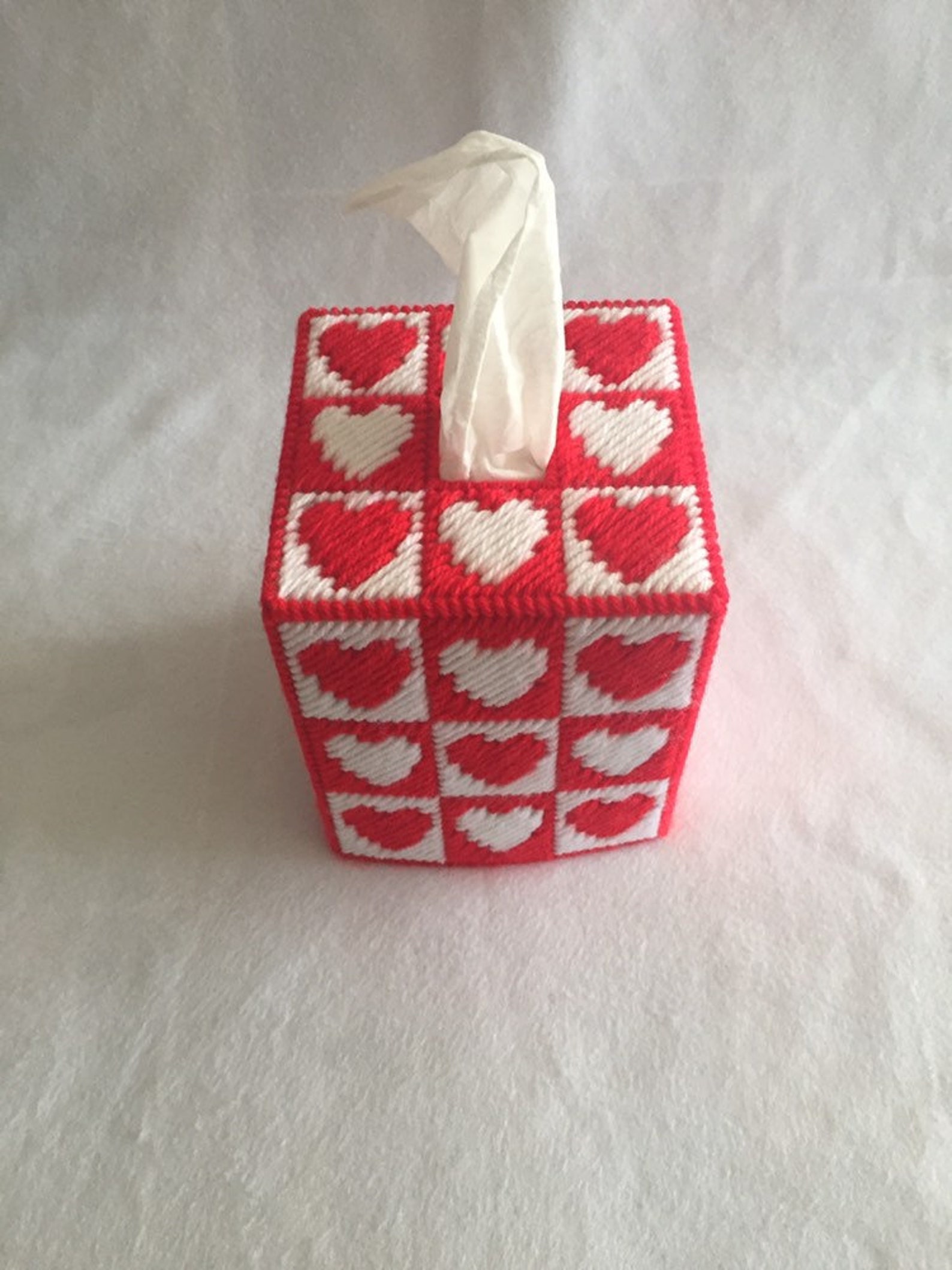 So Cute Valentines Day Hearts Plastic Canvas Tissue Box - Etsy
