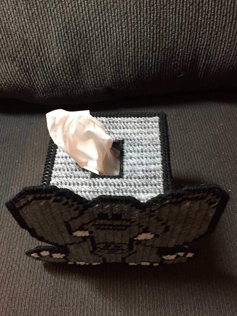 Elephant Plastic Canvas Tissue Box Cover Tissue Topper TBC - Etsy