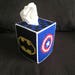 Superheroes Plastic Canvas Tissue Box Cover Tissue Topper - Etsy