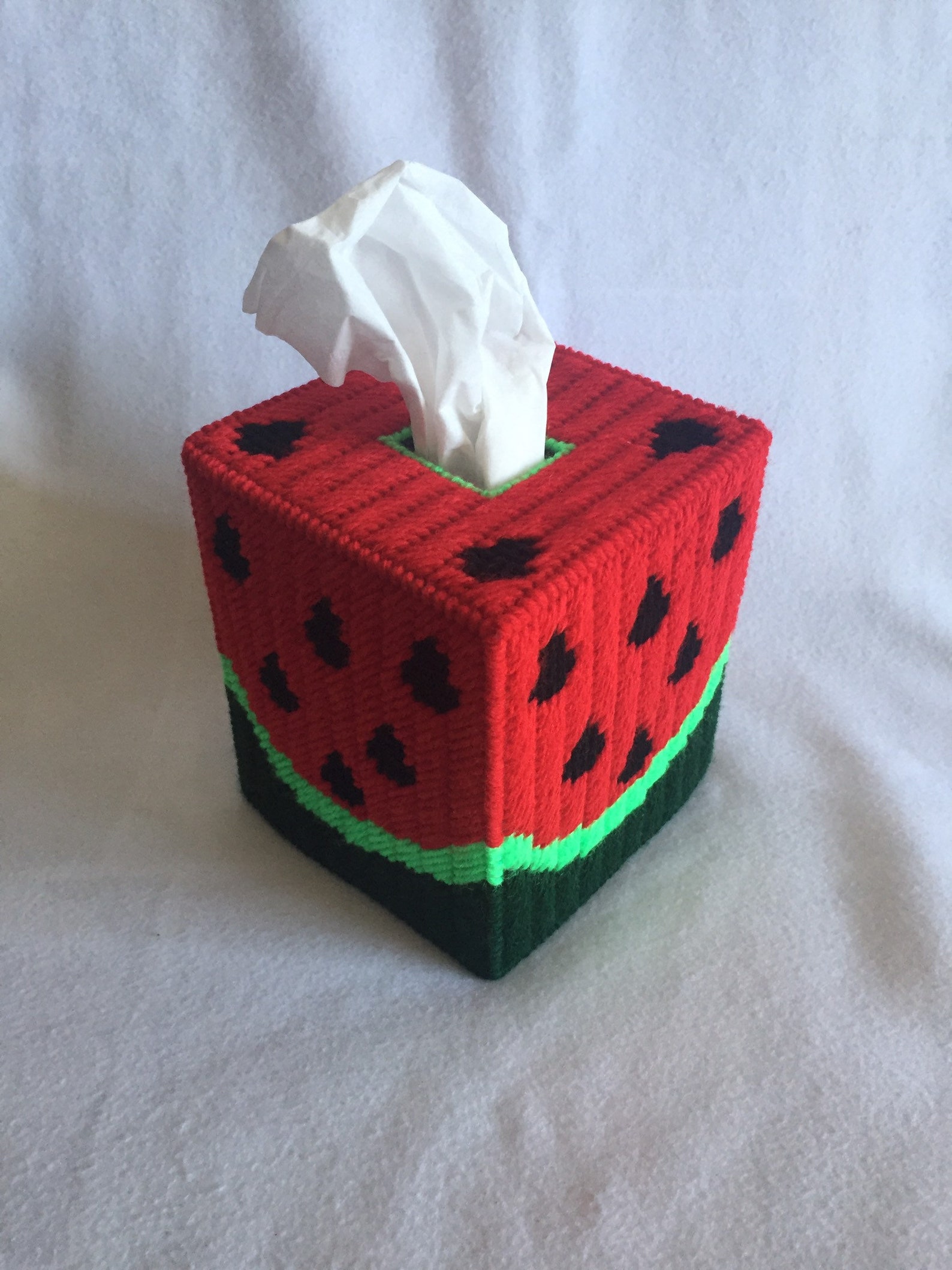 Watermelon Plastic Canvas Tissue Box Cover Tissue Topper - Etsy