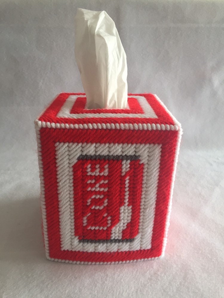 Coke Coca-cola Plastic Canvas Tissue Box Cover Tissue - Etsy