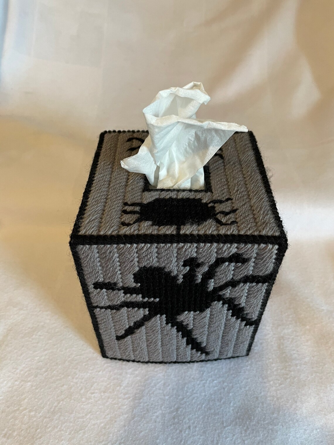 Halloween Spooky Spider Plastic Canvas Tissue Box Holder | Etsy