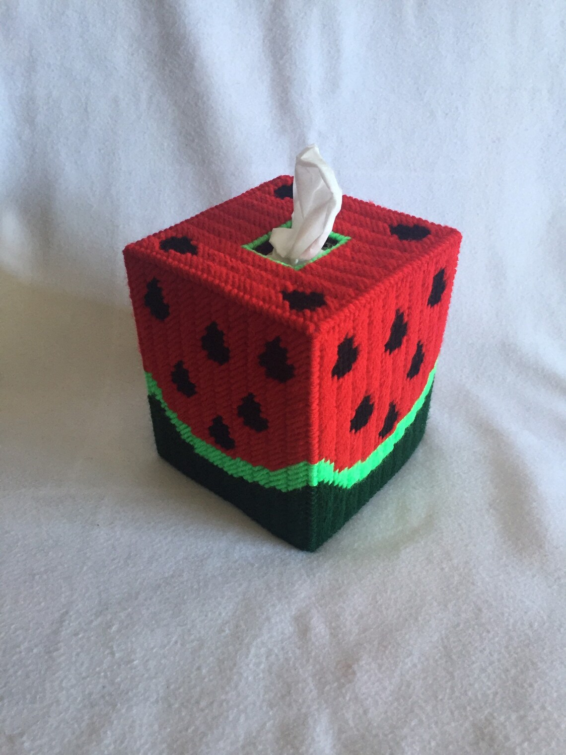 Watermelon Plastic Canvas Tissue Box Cover Tissue Topper - Etsy
