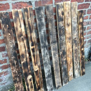 Scorched Pallet Wood Wall Cladding Rustic Wood Wall Cladding | Etsy