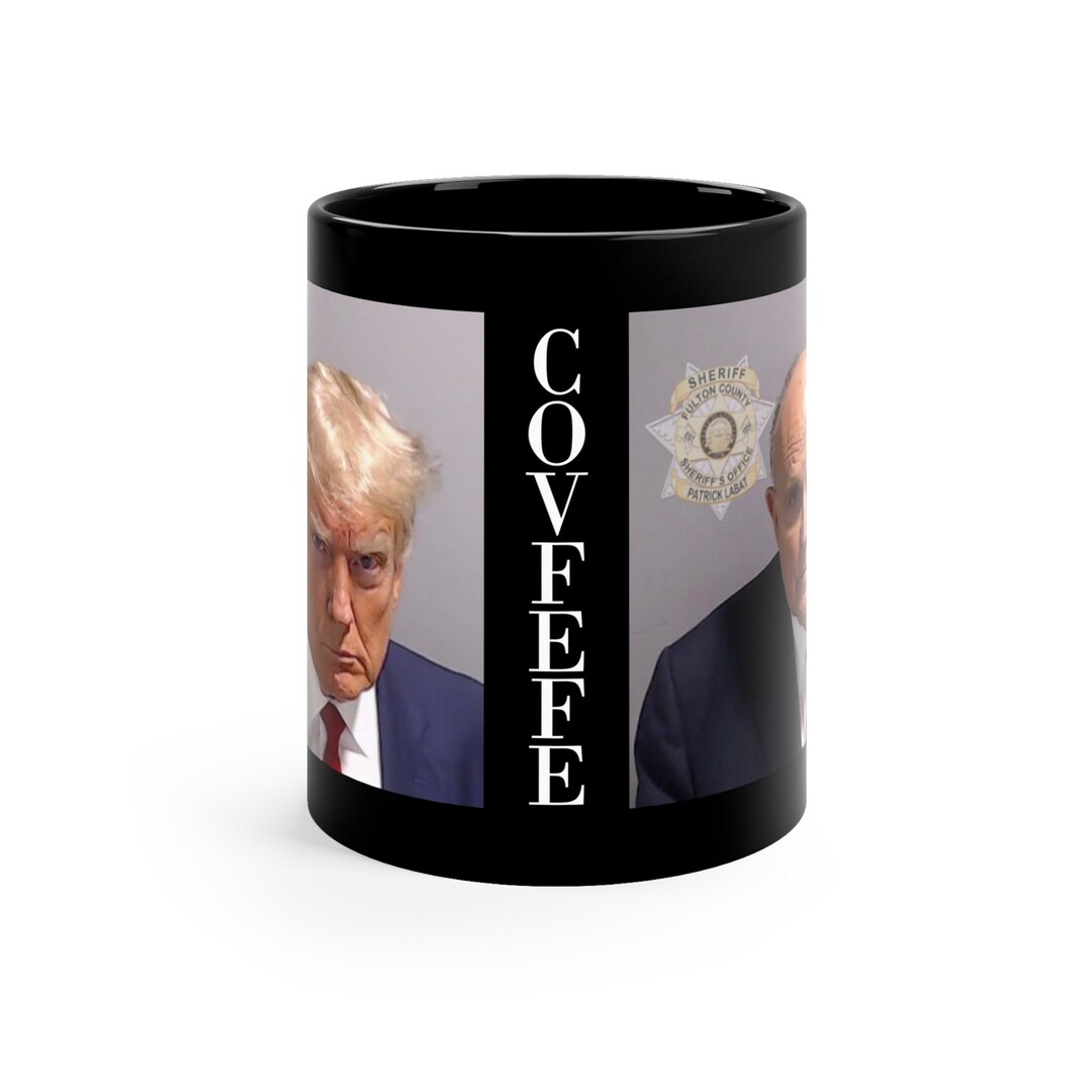 Trump and Giuliani Mugshot 11oz Black Covfefe Mug - Etsy
