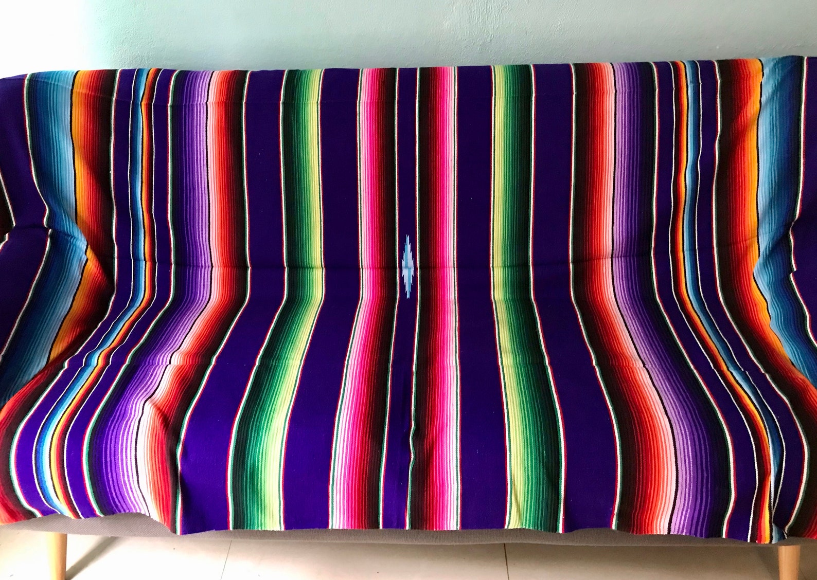Bright Mexican Sarape - Mexican Blanket - Different Colors - Mexican ...