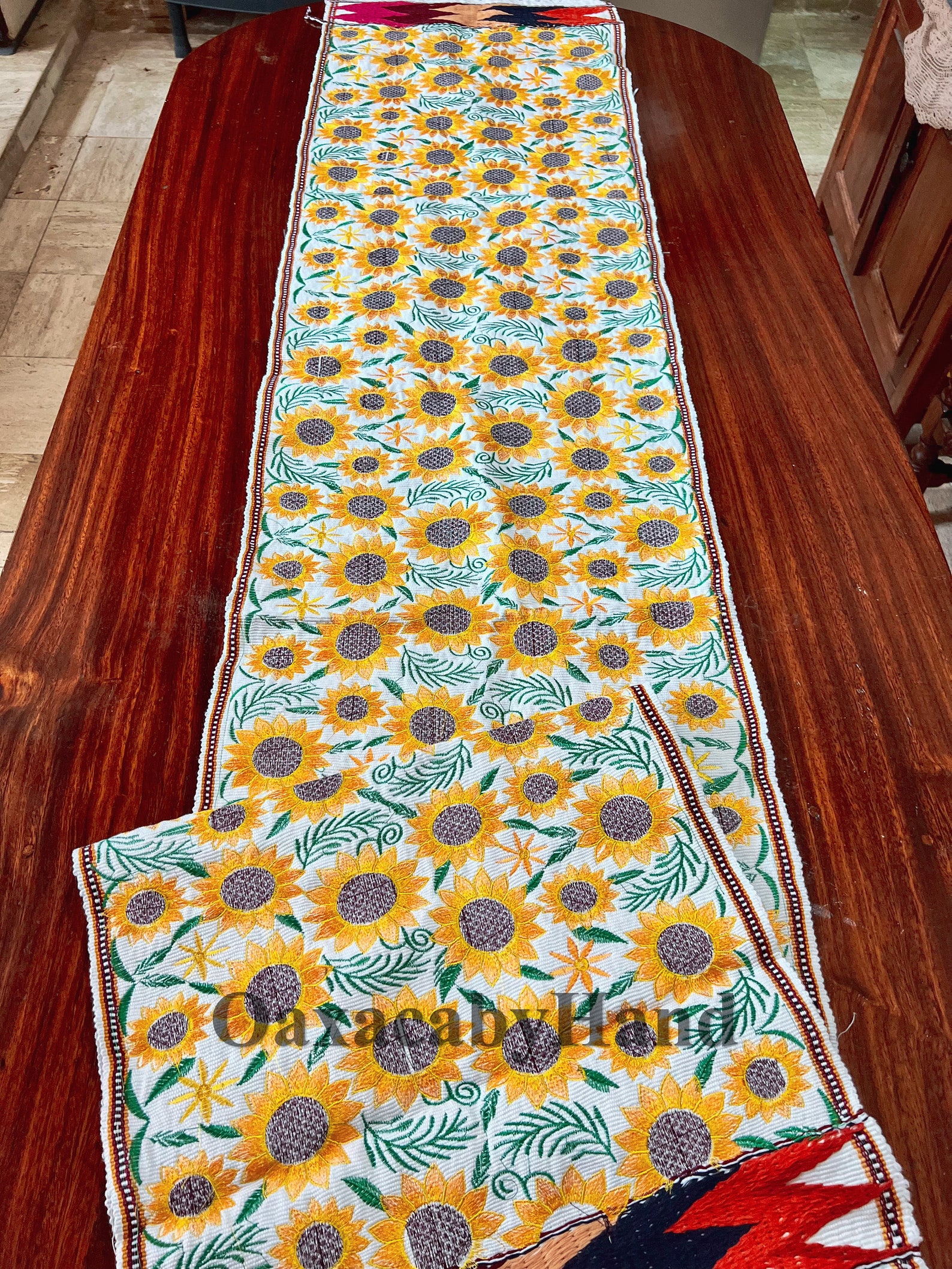 Mexican Table Runner Embroidered Runner Hand-woven Runner - Etsy