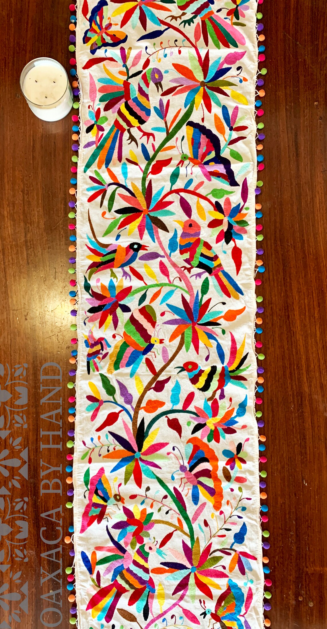 Otomi Table Runner Hand Embroidered Runner Mexican Table - Etsy