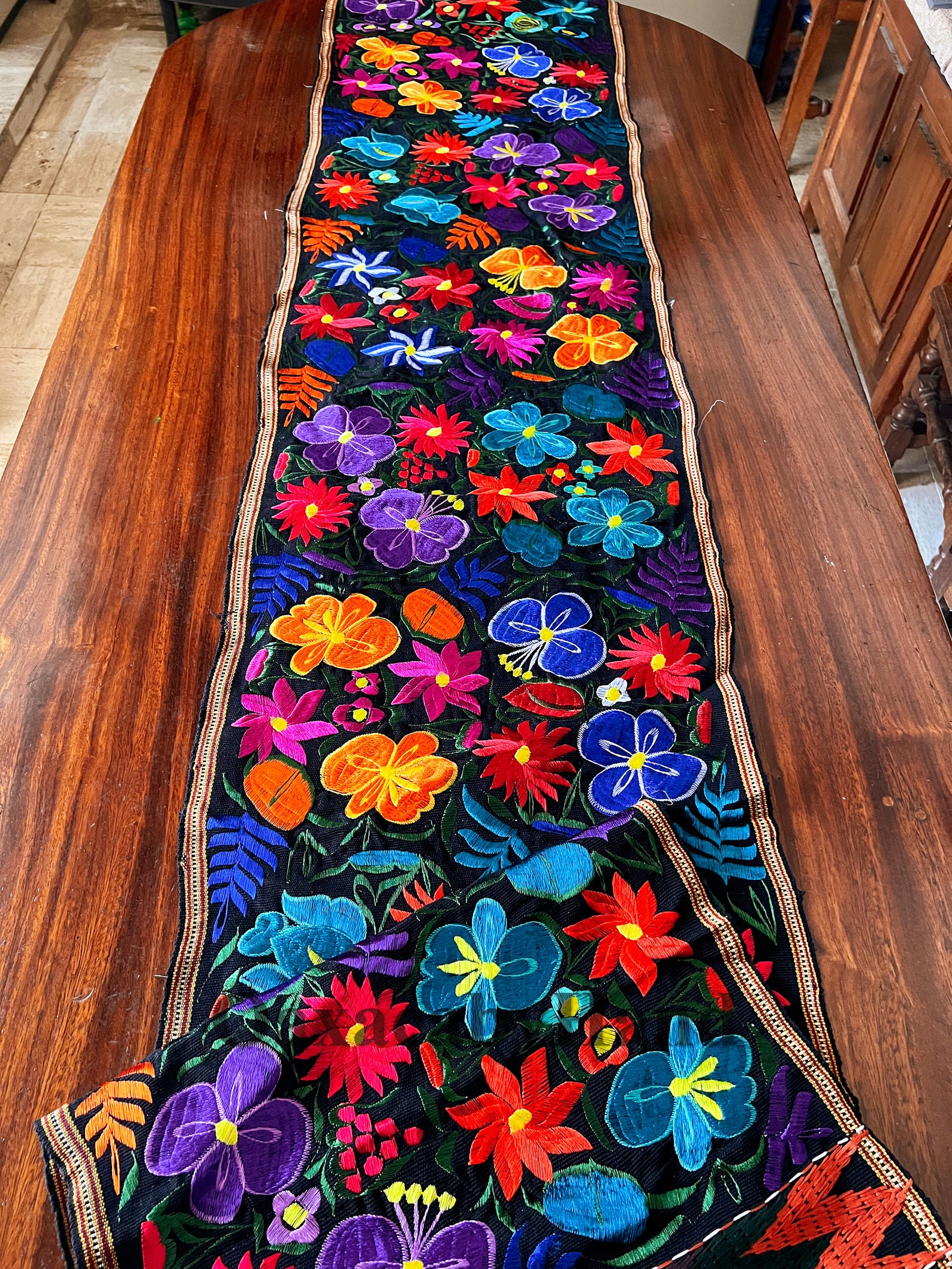 Mexican Table Runner Embroidered Runner Hand-woven Runner - Etsy