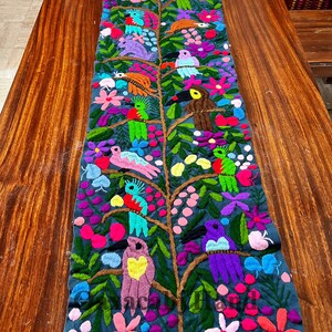 Mexican Table Runner Hand-embroidered Runner Hand-woven - Etsy