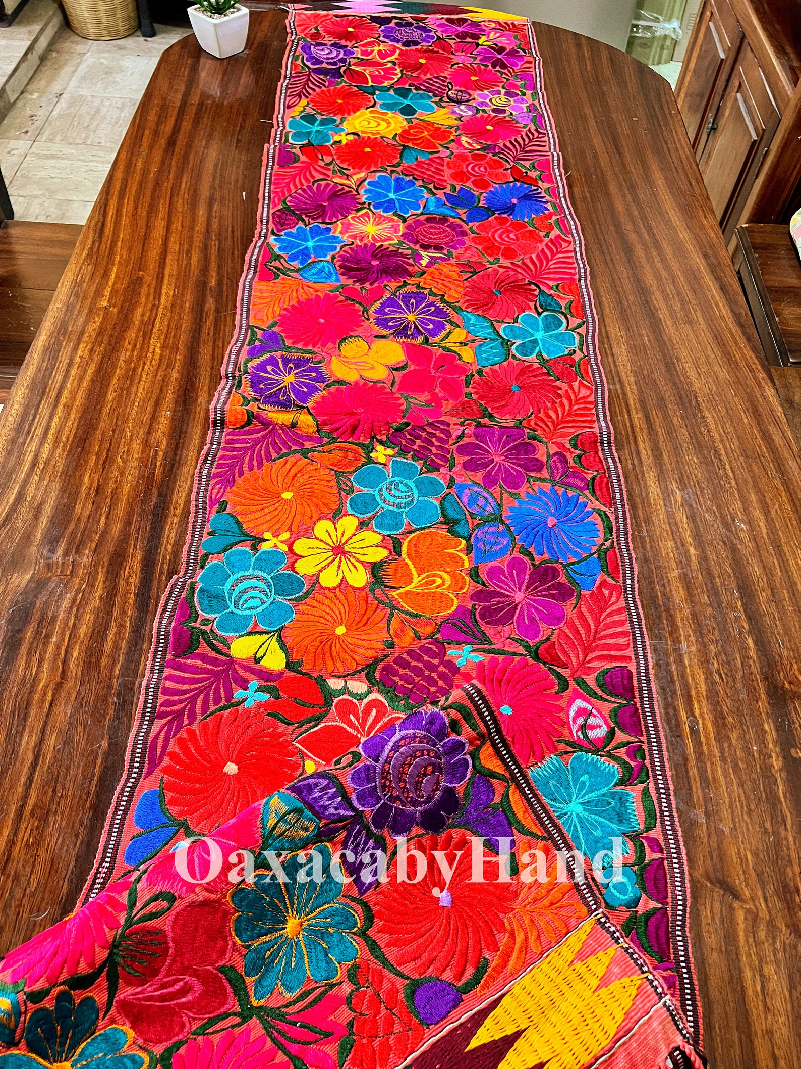Mexican Table Runner Embroidered Runner Hand-woven Runner - Etsy