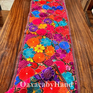 Mexican Table Runner Embroidered Runner Hand-woven Runner - Etsy