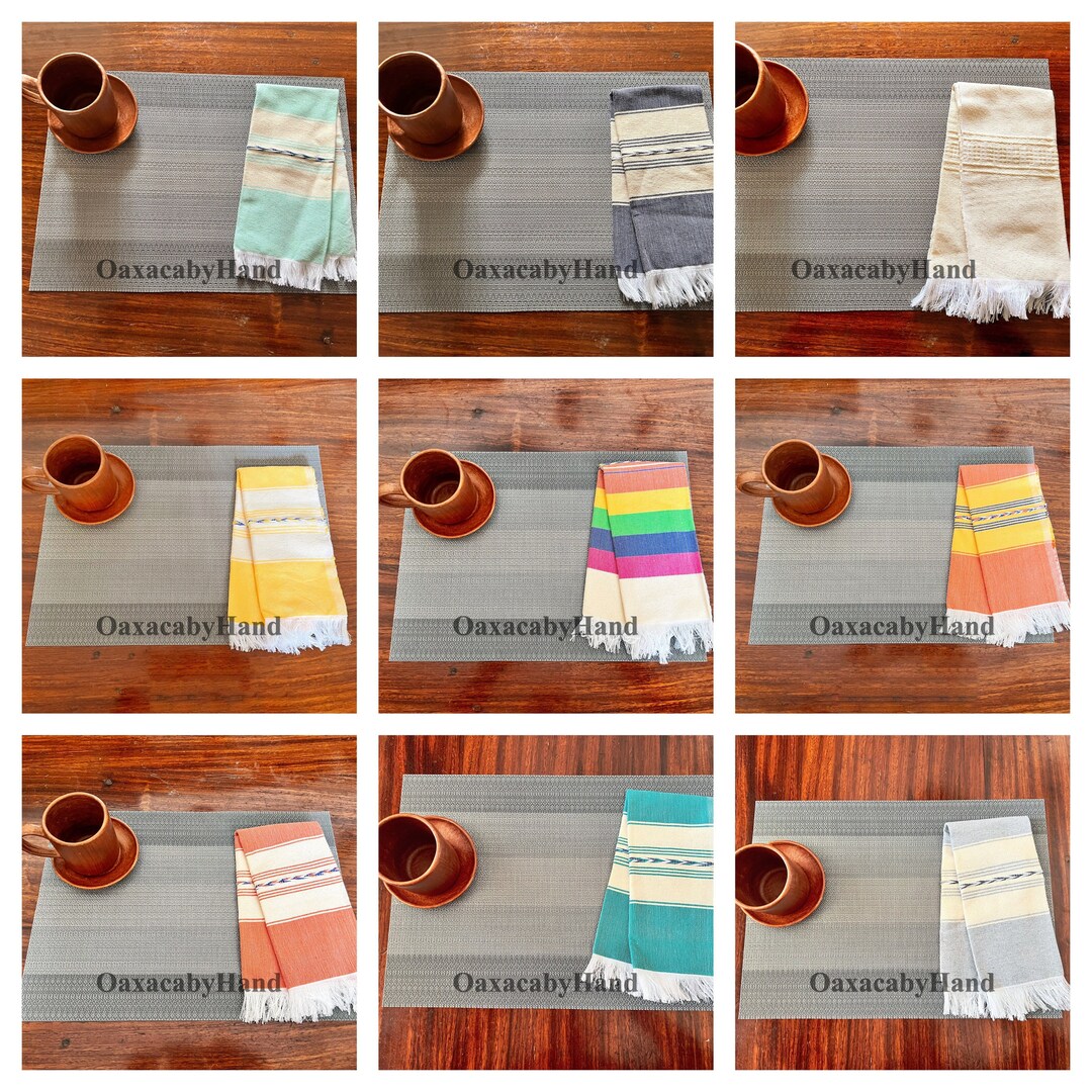 Mexican Napkins - Cotton Napkins - Hand Woven Napkins - Oaxaca ...