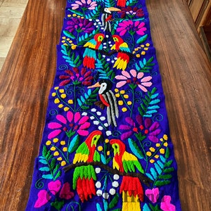 Mexican Table Runner Hand-embroidered Runner Hand-woven - Etsy