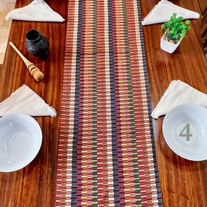 Mexican Table Runner, Colorful Runner, Hand-woven Runner, Chiapas ...