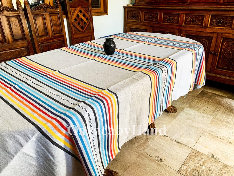 Mexican Tablecloth Mexico Blanket oaxaca Tablecloth - Etsy