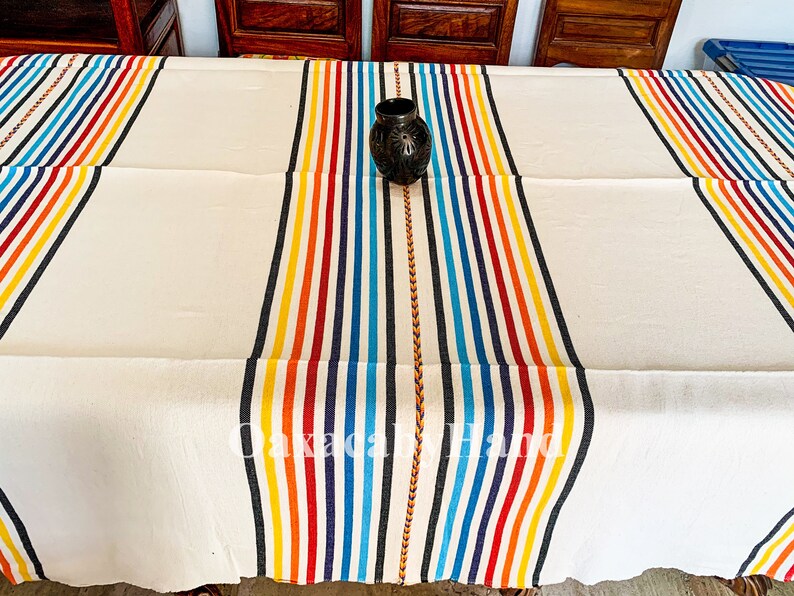 Mexican Tablecloth Mexico Blanket oaxaca Tablecloth - Etsy