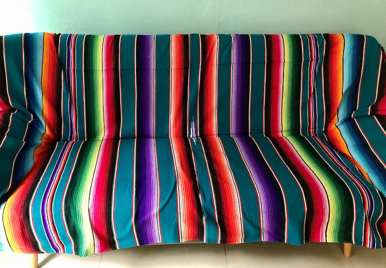 Bright Mexican Sarape Mexican Blanket Different Colors - Etsy