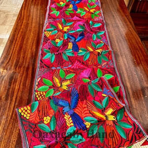 Mexican Table Runner Embroidered Runner Hand-woven Runner - Etsy