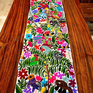 Mexican Table Runner Hand-embroidered Runner Hand-woven - Etsy