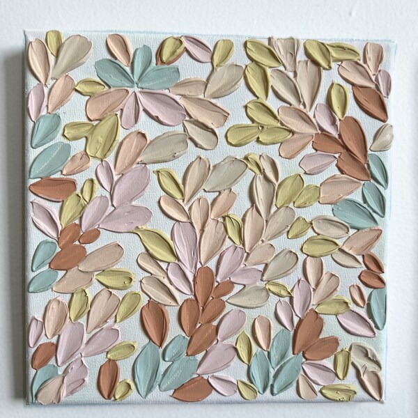 Textured Flower Art - Etsy