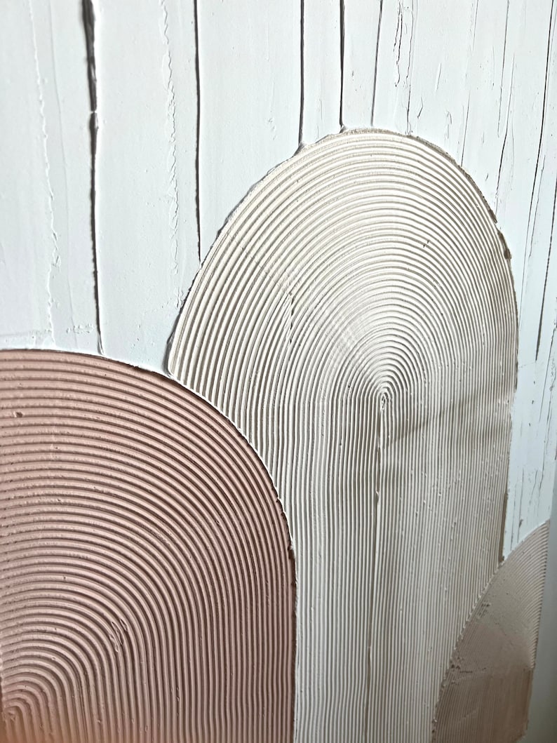 Textured Plaster Arches Wall Art Rainbow Plaster Painting - Etsy