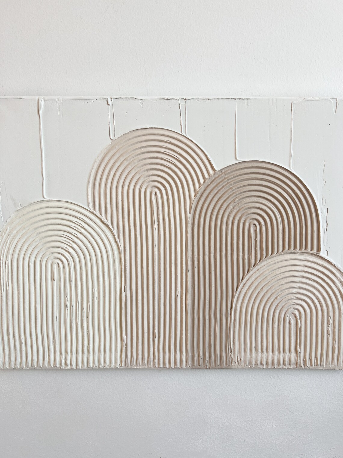 Textured Wall Art Plaster Arches Boho Textured Painting - Etsy