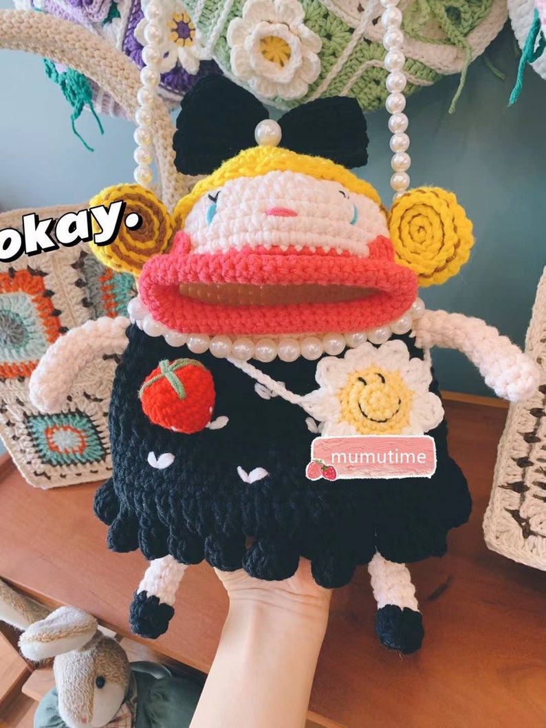 Sausage Mouth Bag Sausage Mouth Girl Crossbody Bag Phone Bag - Etsy