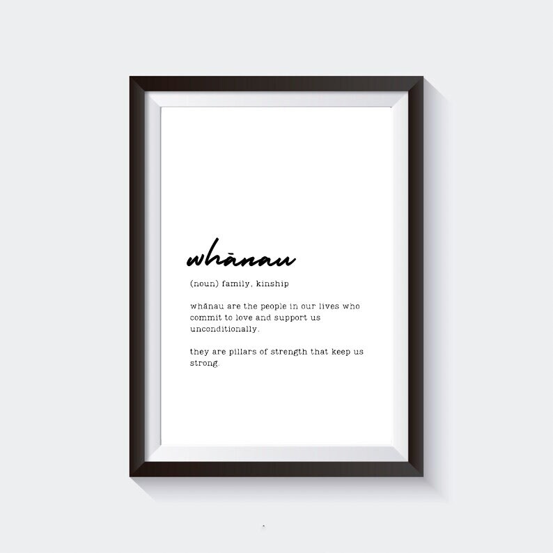 Whanau Definition Print Maori Wall Art New Zealand Art - Etsy Australia
