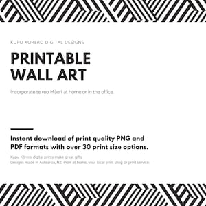 Poutama - Tukutuku - Digital Print - Māori Wall Art - New Zealand Art ...