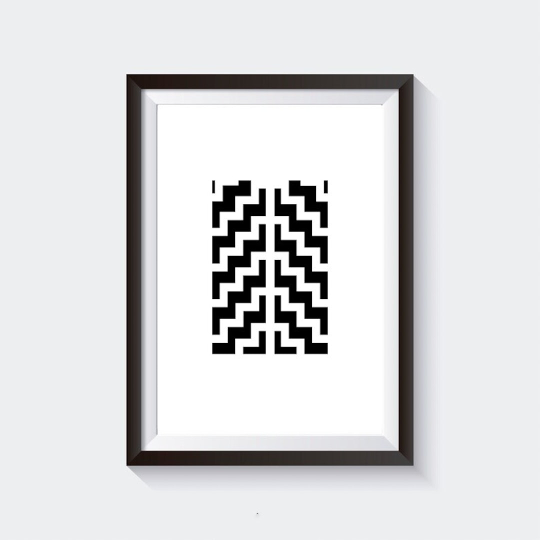 Poutama - Tukutuku - Digital Print - Māori Wall Art - New Zealand Art ...