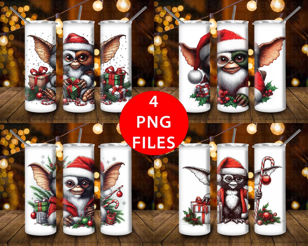 Bundle Gremlin Gizmo Christmas Gremlin 20oz Skinny Tumbler Sublimation ...