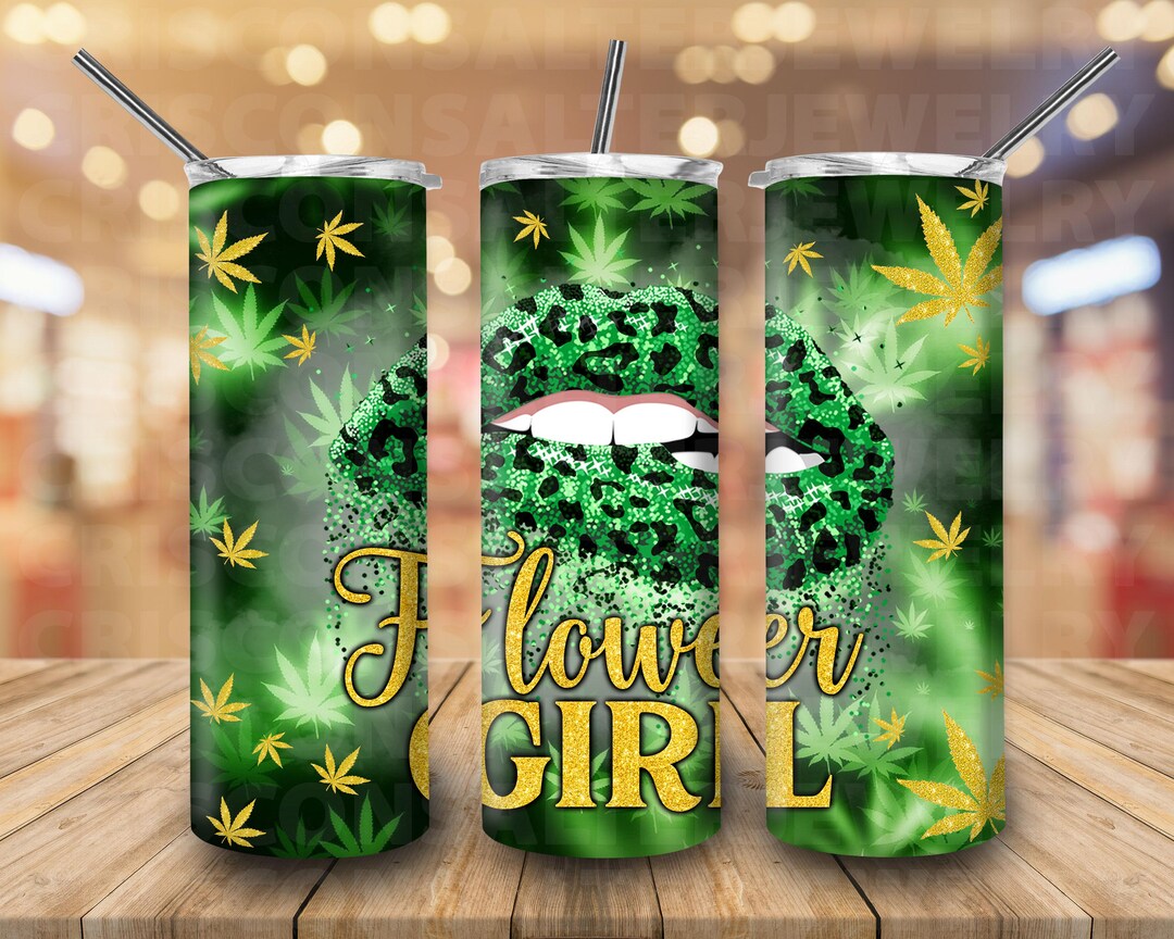 Cannabis 20oz Skinny Tumbler Sublimation Messy Bun Hair Dopest Mom Tumbler Marijuana Tumbler ...
