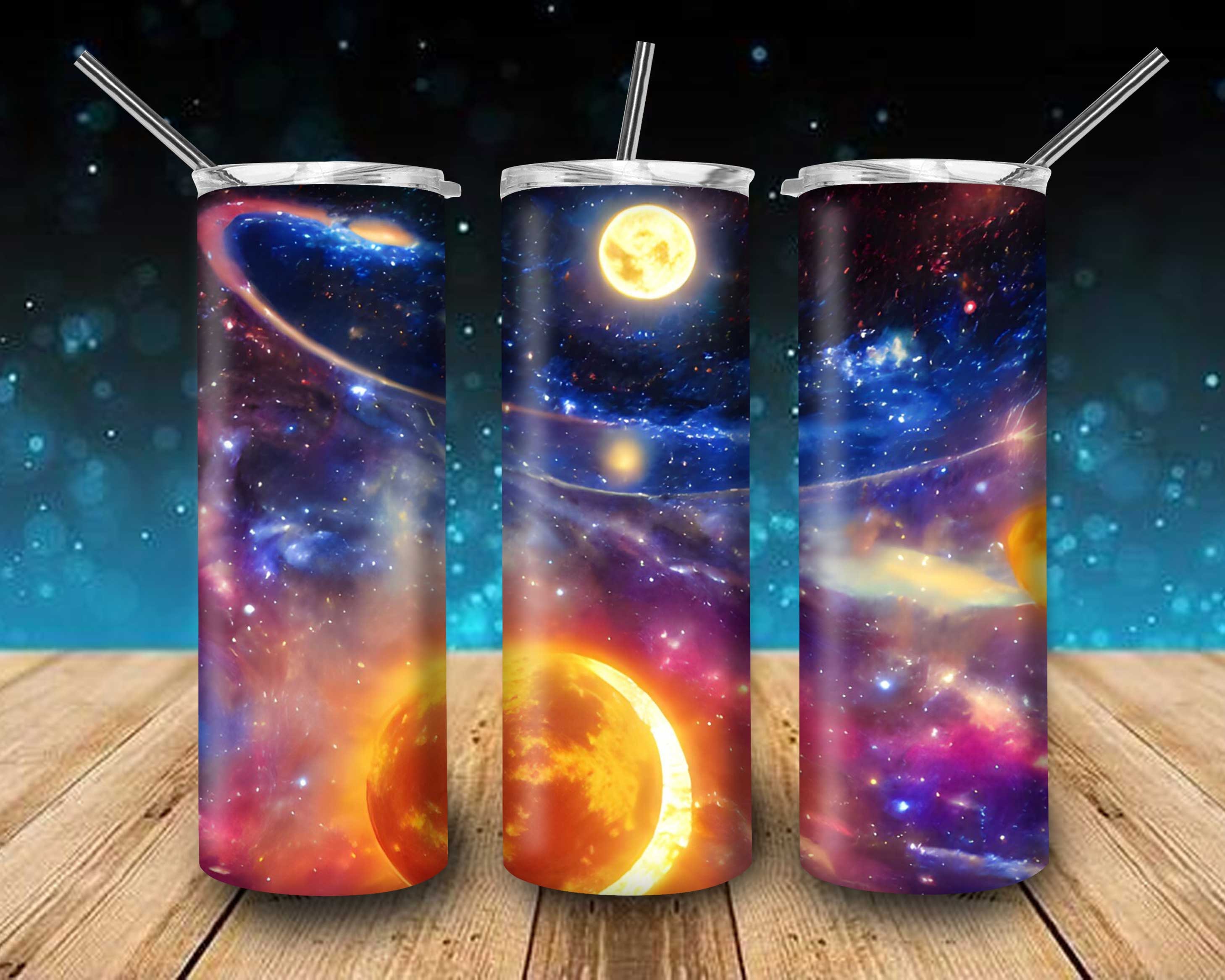 Bundle Space Tumbler Design for 20oz Skinny Tumbler Sublimation ...