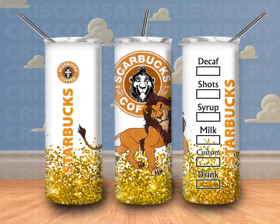 Ddisney Mickey Mouse Lion King Scar 20oz Skinny Tumbler Sublimation ...