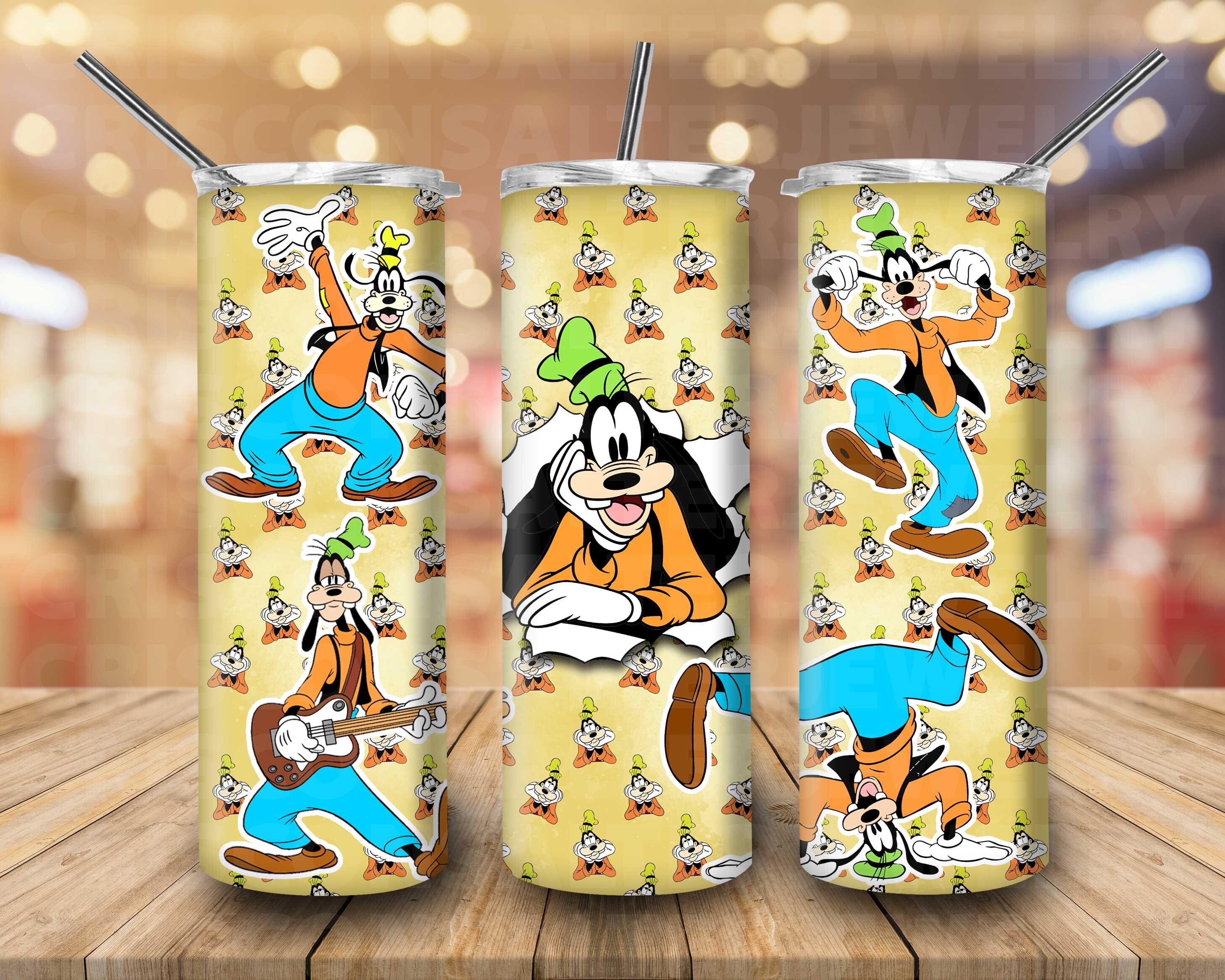 Ddisney Groofy Dog 20oz Skinny Tumbler Sublimation Groofy Seamless ...