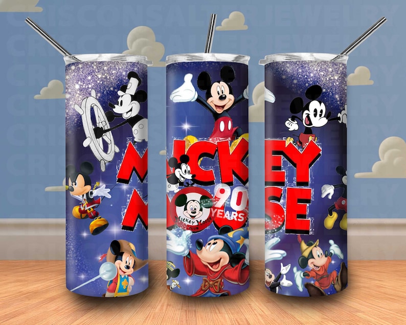 Ddisney Characters Mickey Mouse 20oz Skinny Tumbler - Etsy