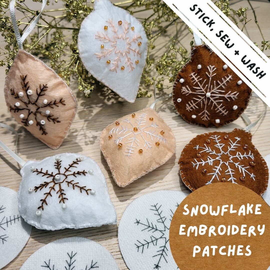 Snowflakes Embroidery Stickers | Sticky Fabri-solvy | Embroidery ...