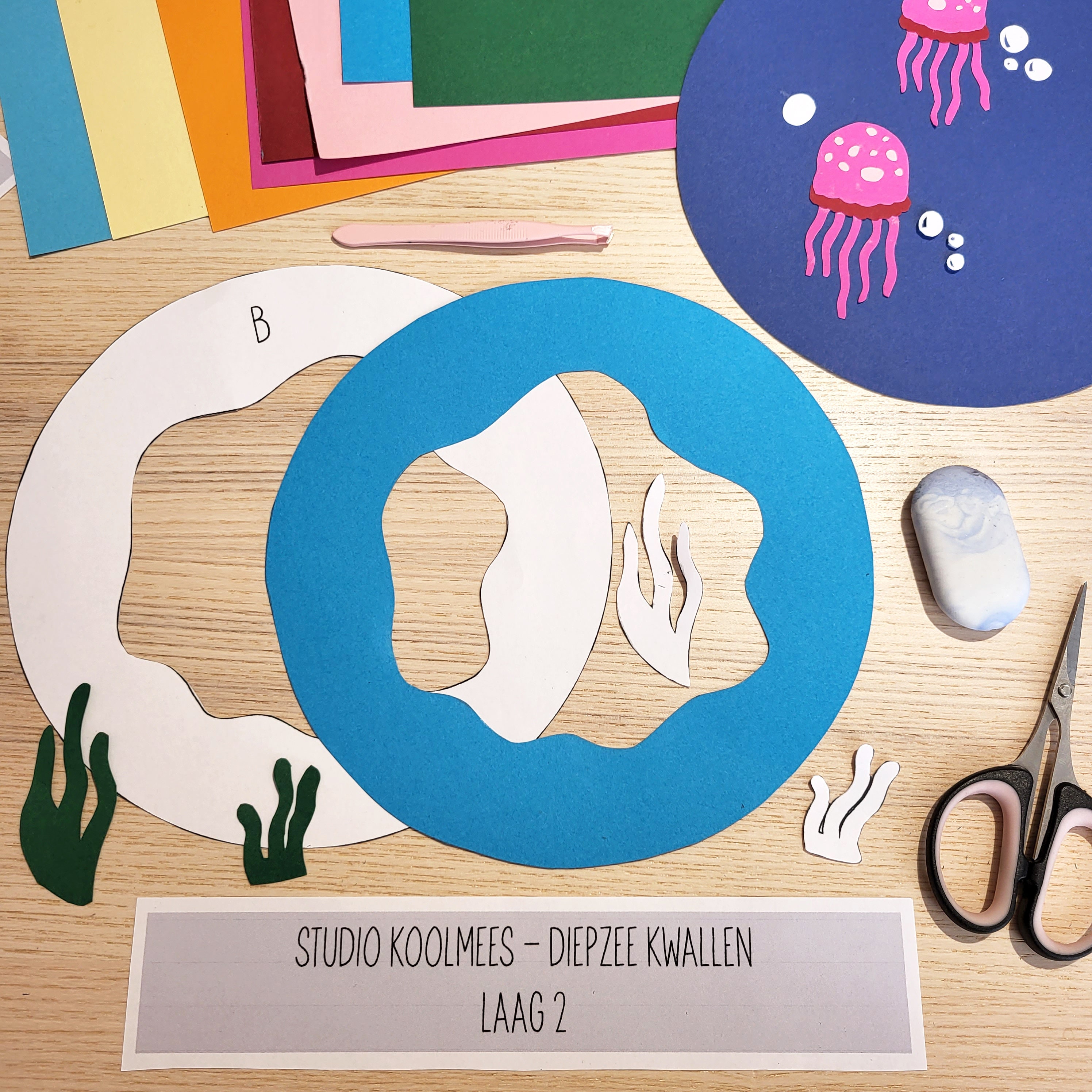 Deep Sea Jellyfish 3D Papercut Pattern | Instant Digital Download ...