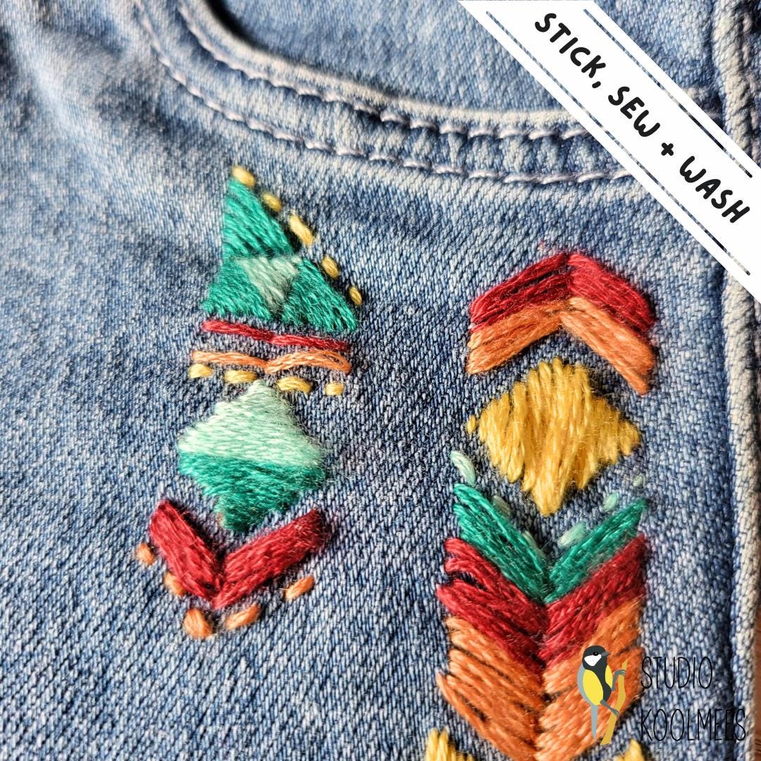 Bohemian Embroidery Stickers | Sticky Fabri-solvy | Embroidery Patches ...