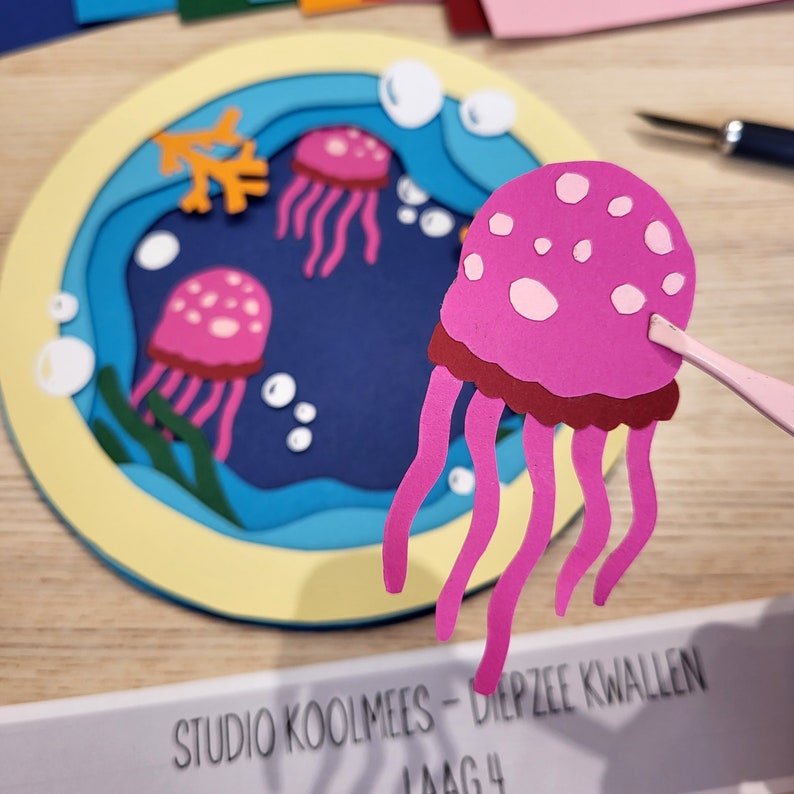 Deep Sea Jellyfish 3D Papercut Pattern | Instant Digital Download ...
