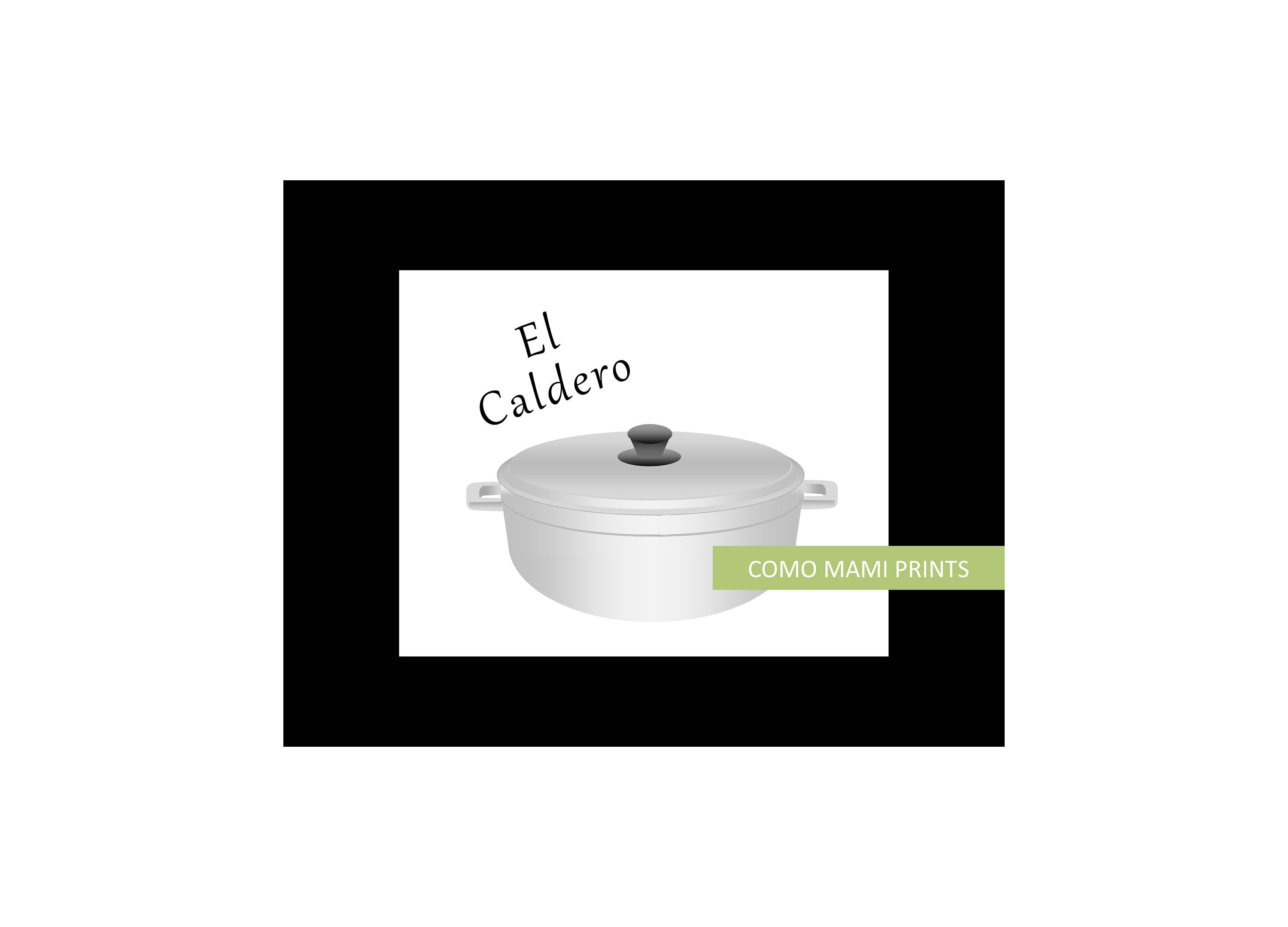 Puerto Rican Art, El Caldero Hand-matted Prints, Puerto Rican Rice Pot ...
