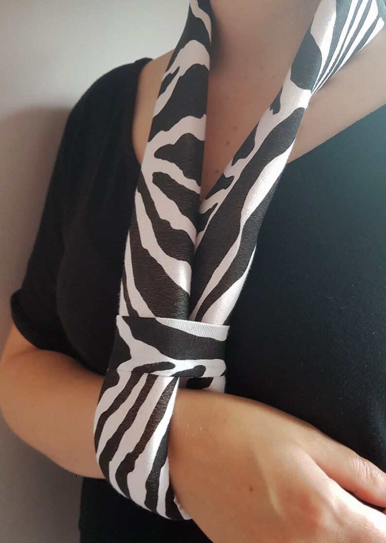 Zebra Animal Print Arm Sling Collar and Cuff Adult and Child | Etsy