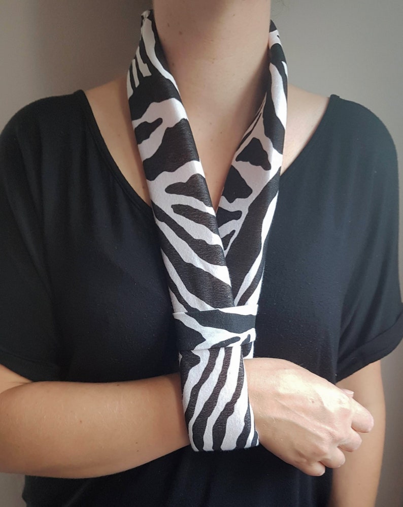 Zebra Animal Print Arm Sling Collar and Cuff Adult and Child | Etsy