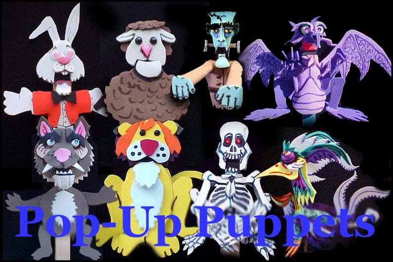 Pop-up Puppet Kit ~ Planet of the Puppets ~ Makes 12 Puppets - Etsy
