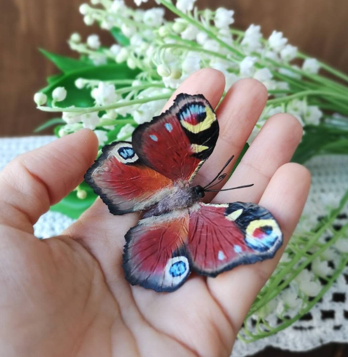Fake butterfly artificial peacock butterfly fake insects | Etsy