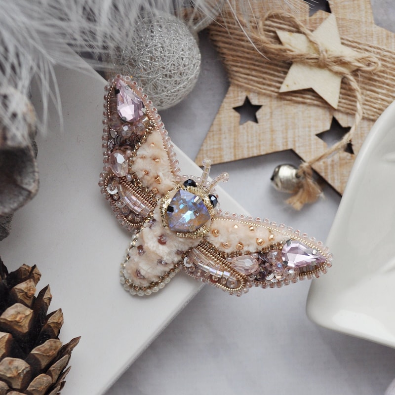 Moth Brooch - Etsy